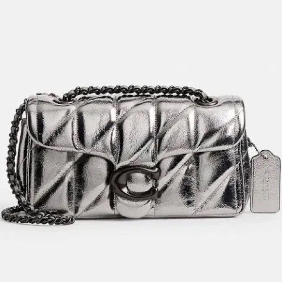 Coach | Bags | Coach Silver Quilted Womens Bag Tabby Shoulder Bag 2 ...